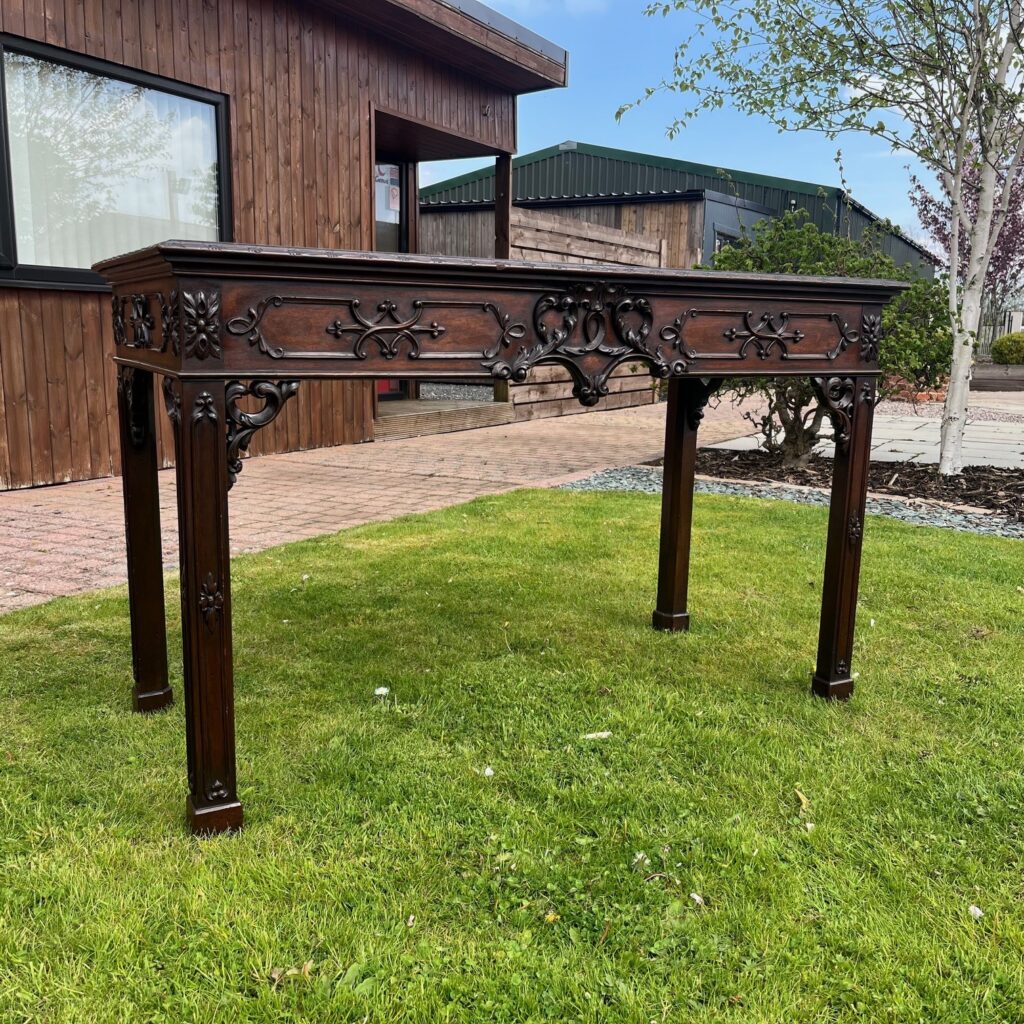 A Chinese Chippendale design mahogany console table - Christian Davies ...